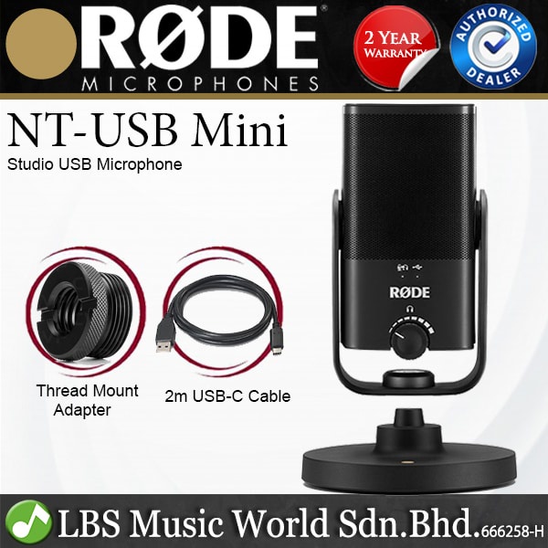 Rode NT-USB Mini Versatile Studio Quality USB Mic Microphone with ...