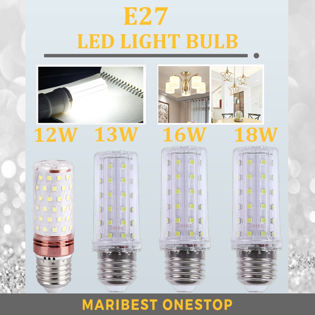LED225S E27 LED LIGHT BULB 12W 13W 16W 18W 6500K 220V COLD WHITE ENERGY SAVING | Shopee Malaysia