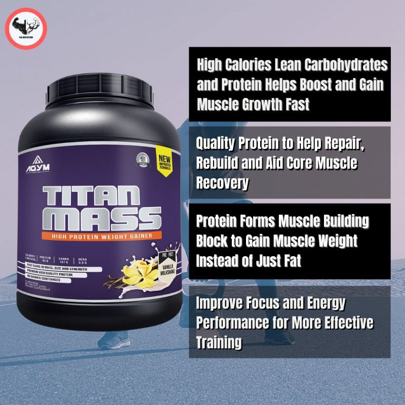 FREE SHAKER 💯 Titan Mass High Protein Gainer 20 servings | Shopee Malaysia