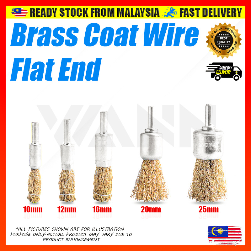 Brass Coated Wire Flat End Brush Paint Removal Sanding Grinding ...
