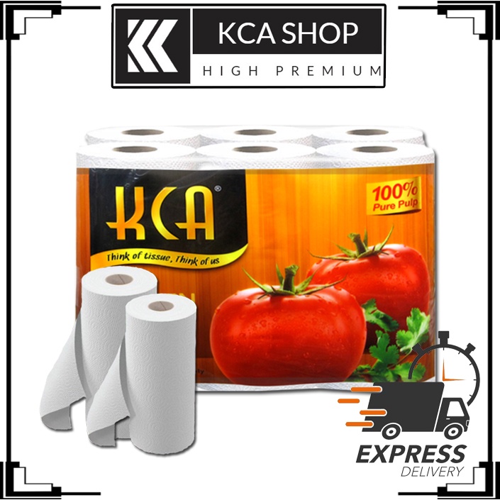 KCA Tomato Kitchen Towel / Tissue Kitchen / 🔥[ 6 Rolls X 60 Sheets X 2PLY ]🔥 | Shopee Malaysia
