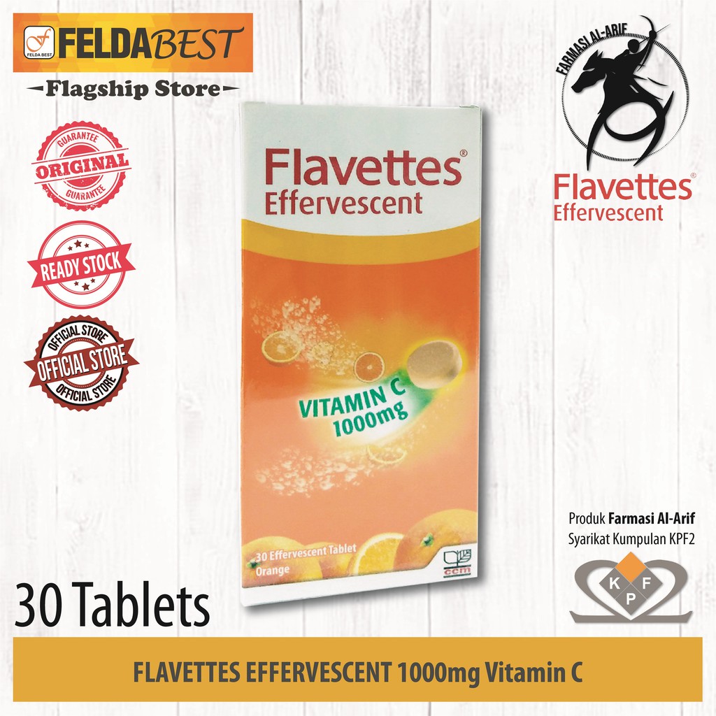 FLAVETTES Effervescent Vitamin C 1000mg 30's | Shopee Malaysia