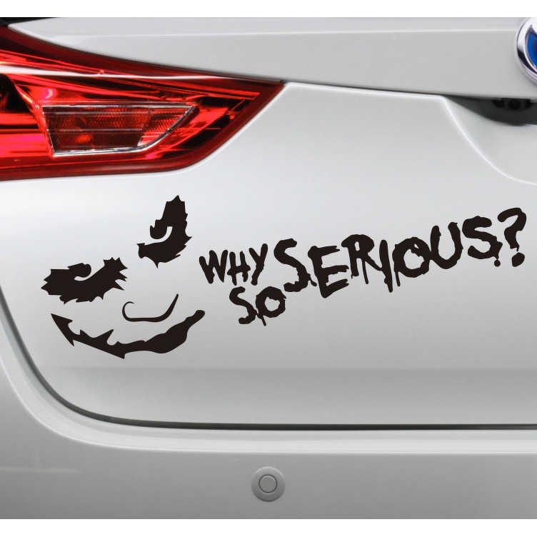 Why so serious sticker Joker Sticker Decal Car Sticker door bumper ...