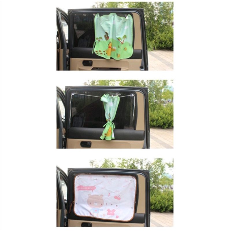 Cute Cartoon Car Window Sun Shade Curtains (Ready stock Malaysia ...