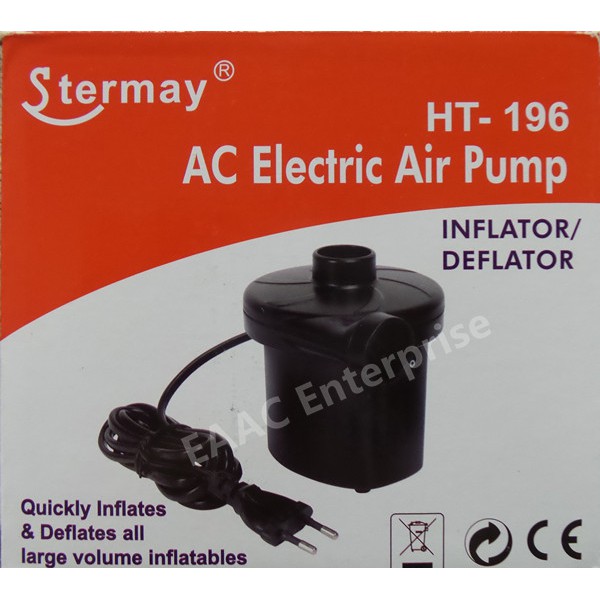 Stermay AC Electric Air Pump Inflator / Deflator HT-196 for Air Bed Pool Pam | Shopee Malaysia