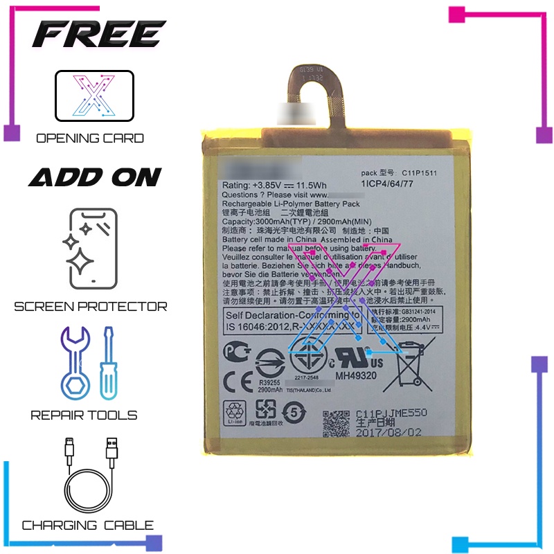 Battery Bateri C11P1511 For ASUS ZENFONE 4 SELFIE ZD553KL X00LD (3000 ...