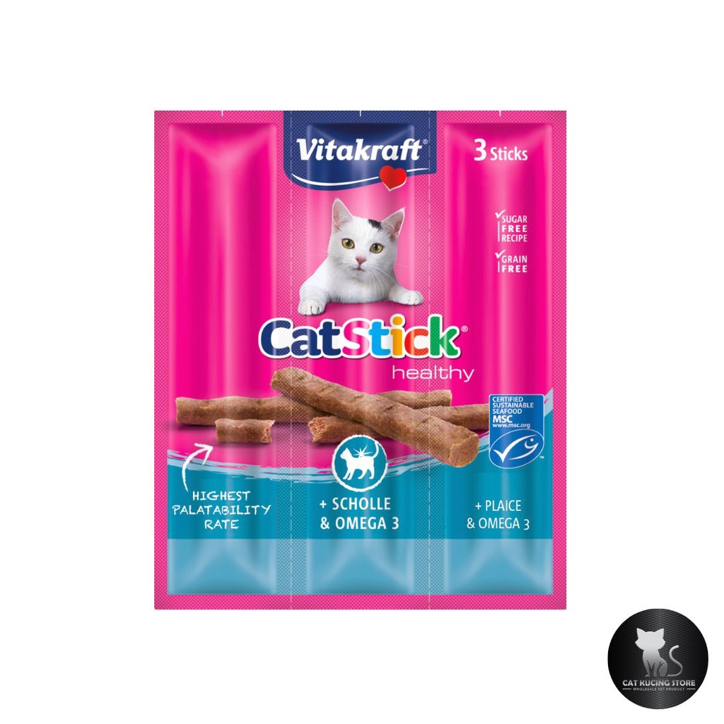 Vitakraft Cat Stick 18g (3 Stick In 1) Cat Treats / Cat Snacks | Shopee ...