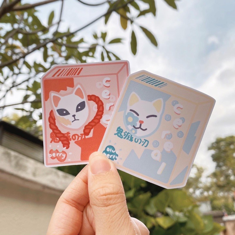 demon slayer sabito x makomo masks cereal boxes bujo sticker pack ...