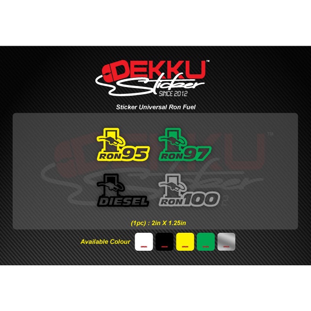 Sticker decals RON95 RON97 RON100 DIESEL - 1PC | Shopee Malaysia