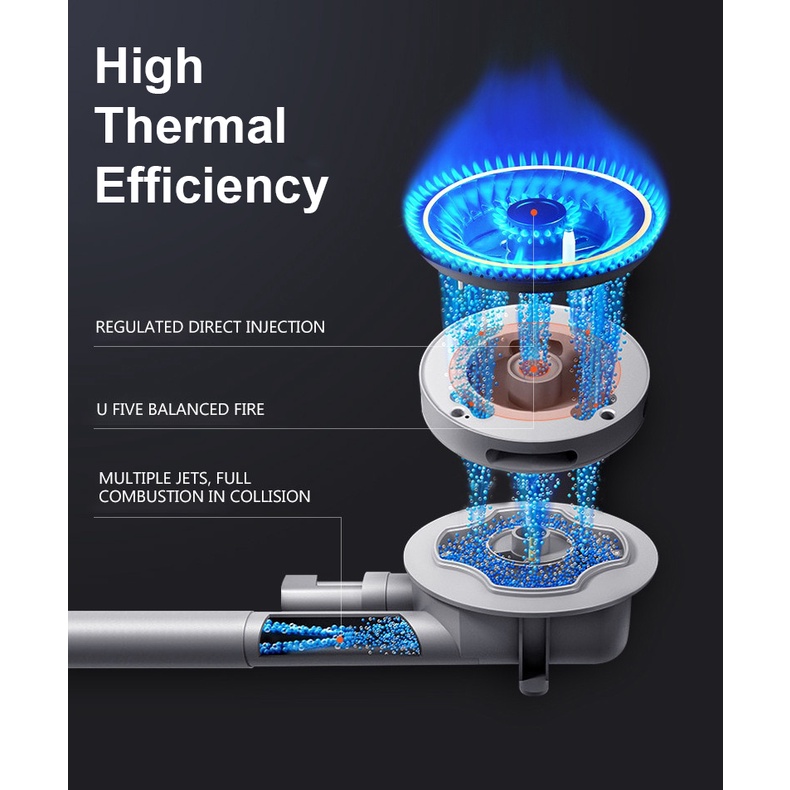 SwissThomas Tempered Glass Stainless Steel Gas Stove Built-in CookTop ...