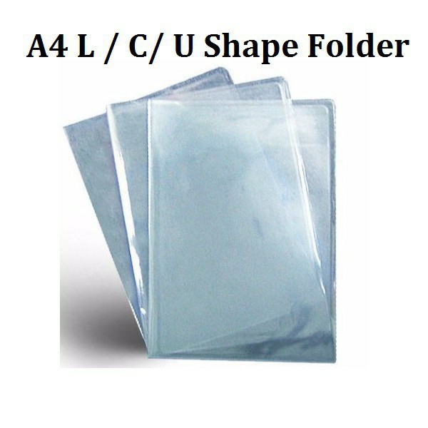 Clear PVC Folder A4 U shape/ L Shape / C Shape Folder | Shopee Malaysia