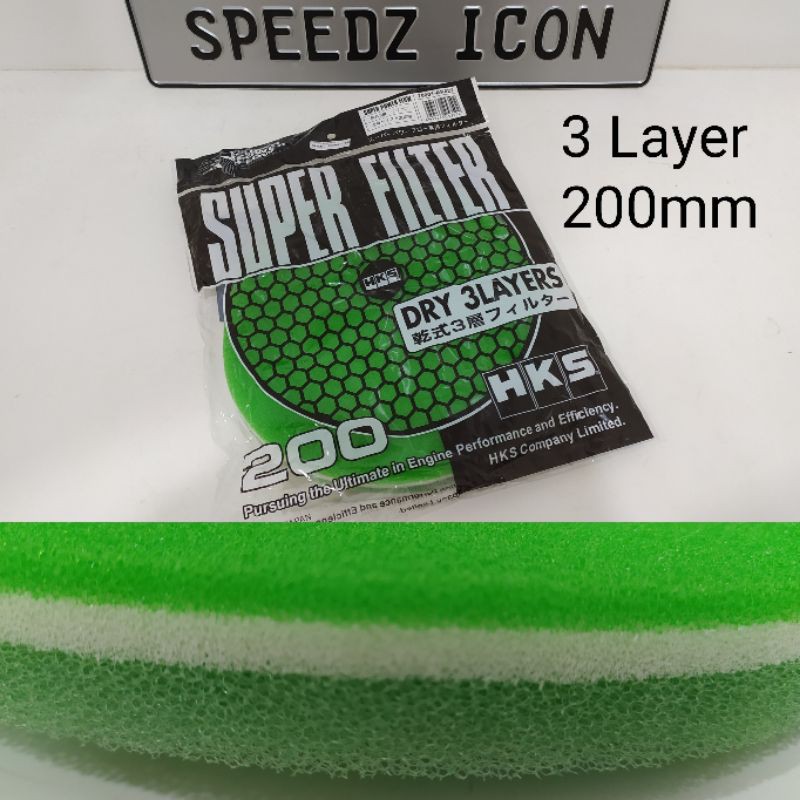 HKS HKS 3 Layer Super Power Air Filter Replacement Refill Sponge 200mm ...