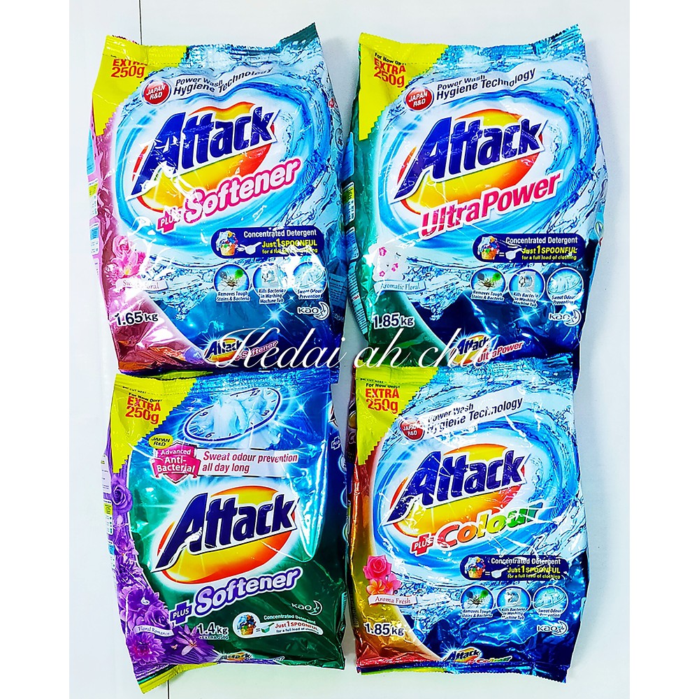 KAO ATTACK Concentrated Detergent 1.4kg extra 250g | Shopee Malaysia
