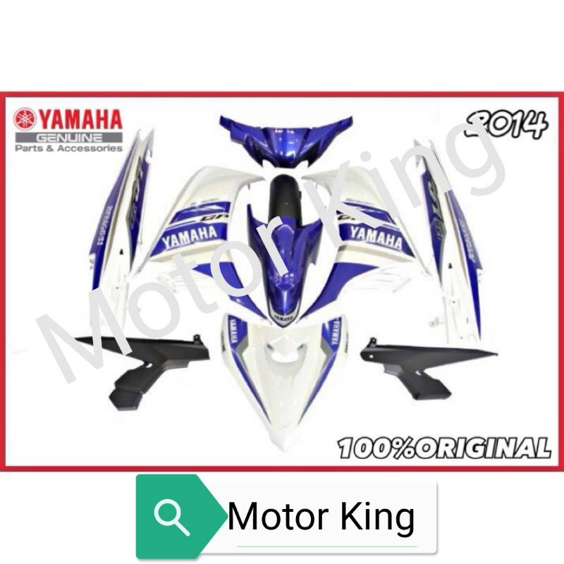 Cover Set + Stripe Yamaha LC135 V2 BIRU GP (2014) 100% HLY Original ...