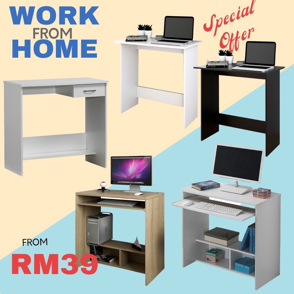 Furniture Direct wooden computer desk/ study desk with keyboard tray ...