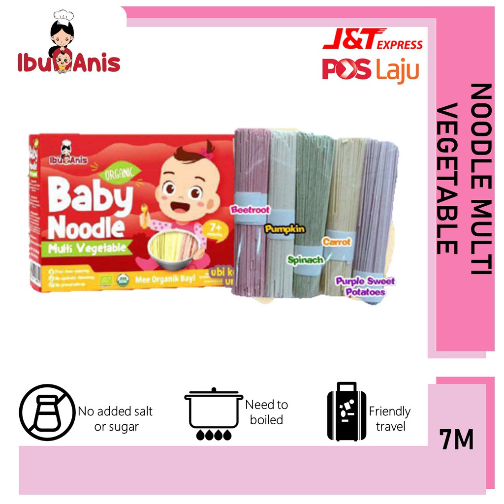 Organic Baby Noodles Multi Vegetables By IBU ANIS Mee Sayuran Lobak ...