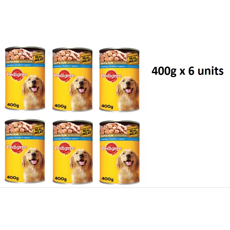 Pedigree Chicken Wet Can Dog Food 400g x 6 units | Shopee Malaysia