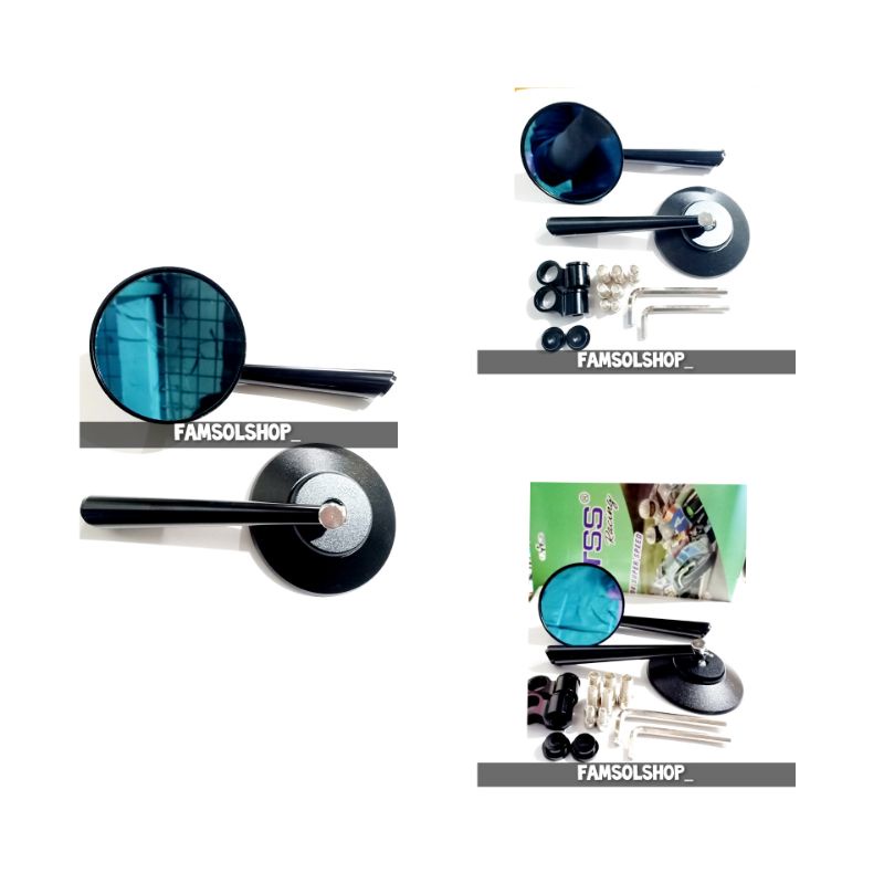 Highsider Round Mirror Pak Tss Racing Universal Motorcycle Nmax Aerox ...