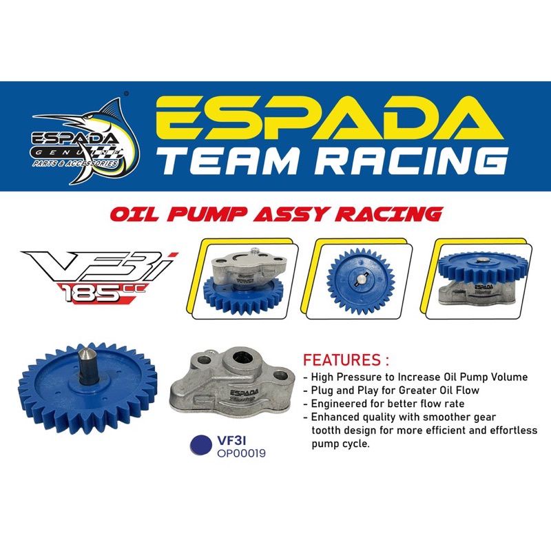 Espada racing oil pump set LC135/ (EX5/W100/Dream)/ SYM VF3I 185/ EX5 ...