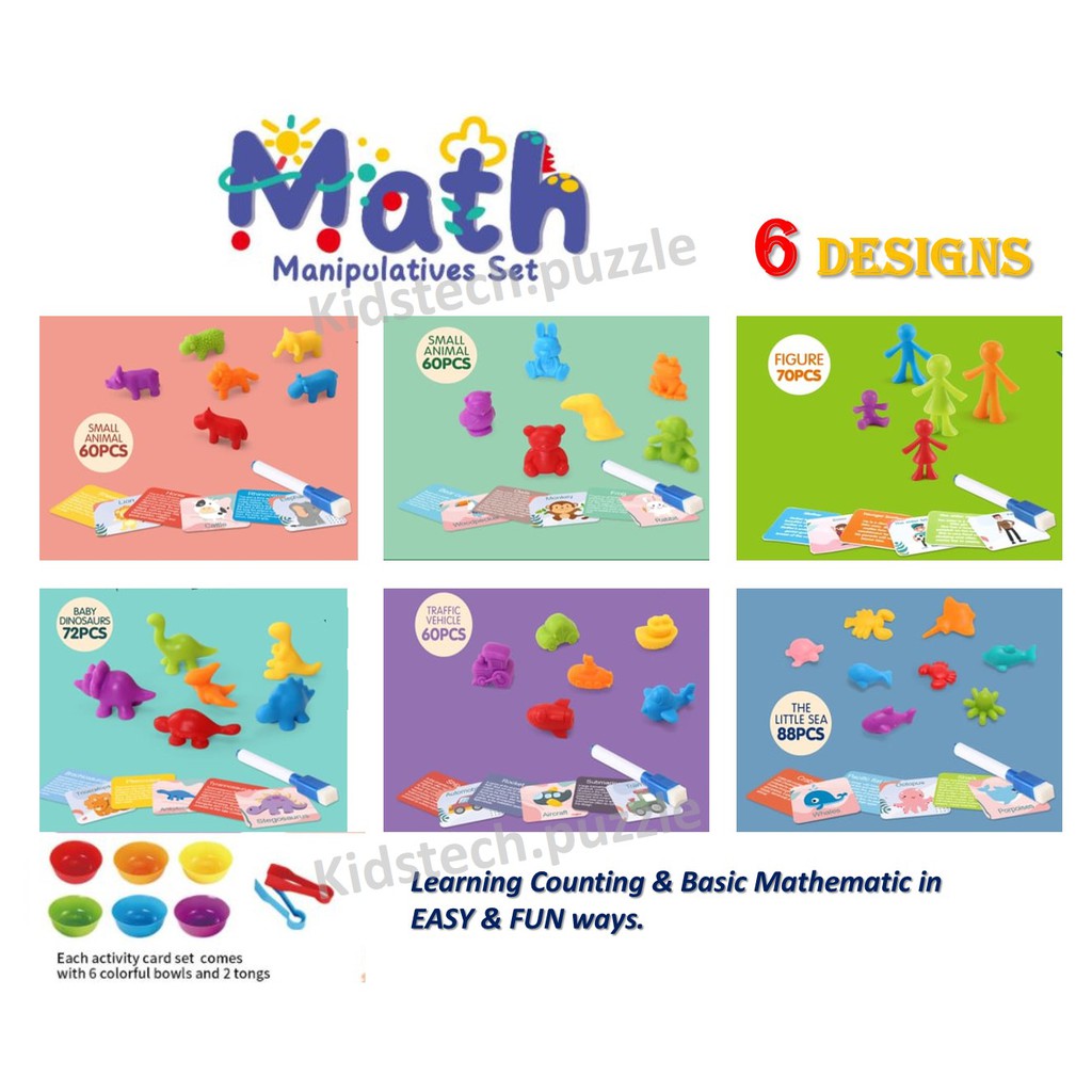 STEM Math Manipulative Fun Set for Early Learning (Counting, Addition ...