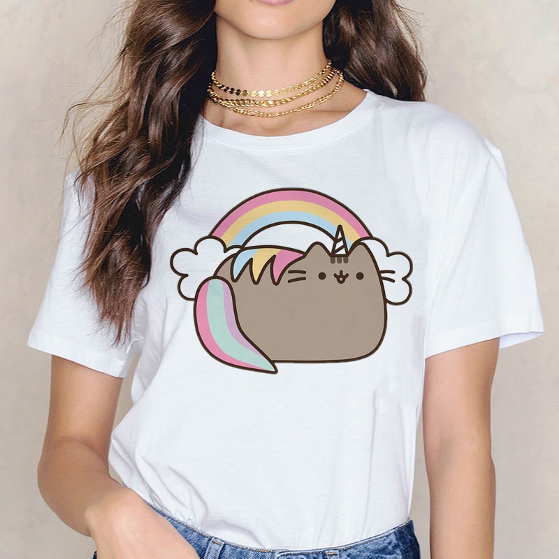 pusheen cat harajuku korean clothes t shirt tshirt t-shirt top tee ...