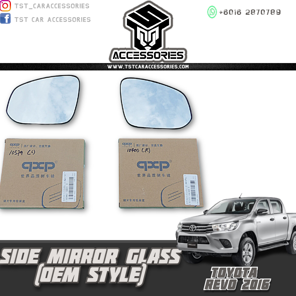 TOYOTA REVO / INNOVA 2017 / FORTUNER 2016 SIDE MIRROR GLASS (OEM) 'LEFT ...