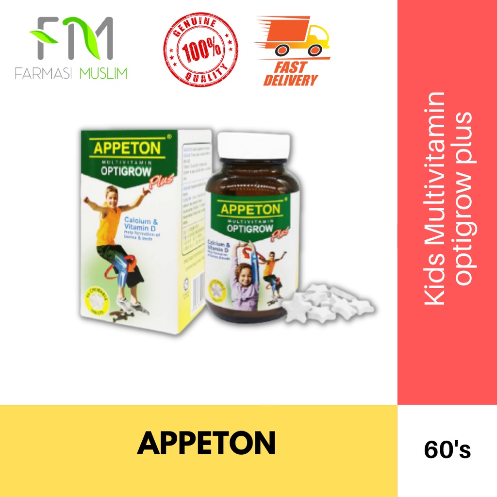 APPETON Multivitamin Optigrow Plus (60's) | Shopee Malaysia