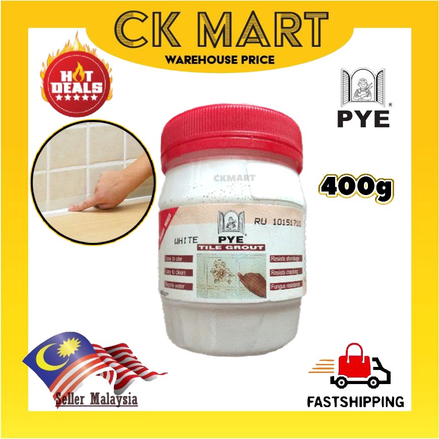 PYE Tiles Grout White Colors 400g | Shopee Malaysia