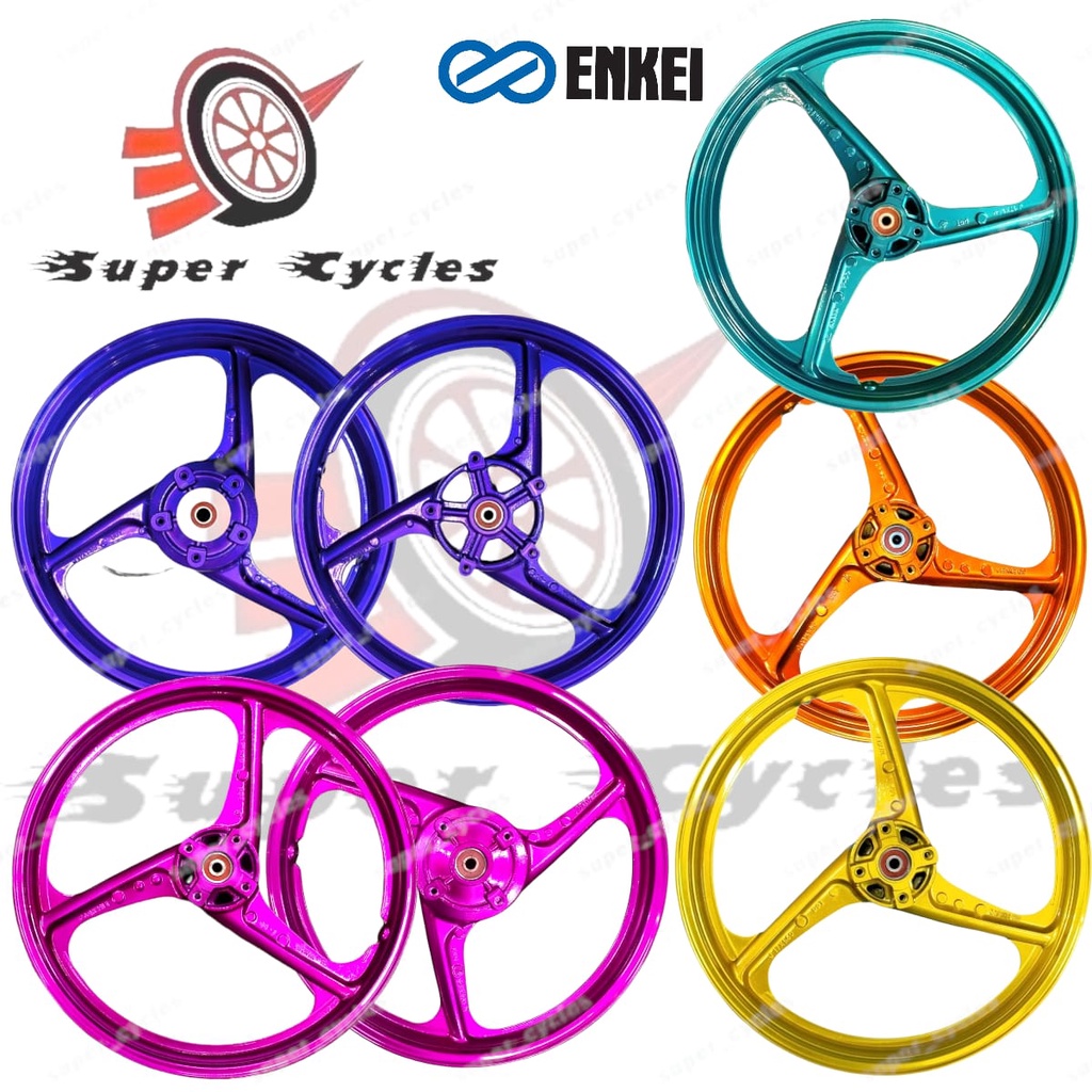 SET SPORTRIM ENKEI 3 BATANG YAMAHA LC135 LAGENDA 115 LAGENDAZR Y15ZR Y125ZR SPORT RIM 3 LEG 3 ...