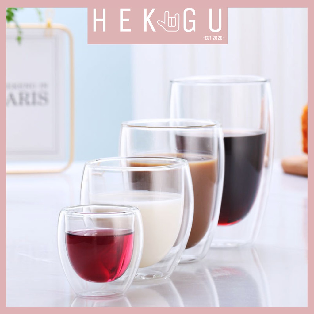[READY STOCK] Double-wall Insulated Glass for Coffee, Tea (High ...