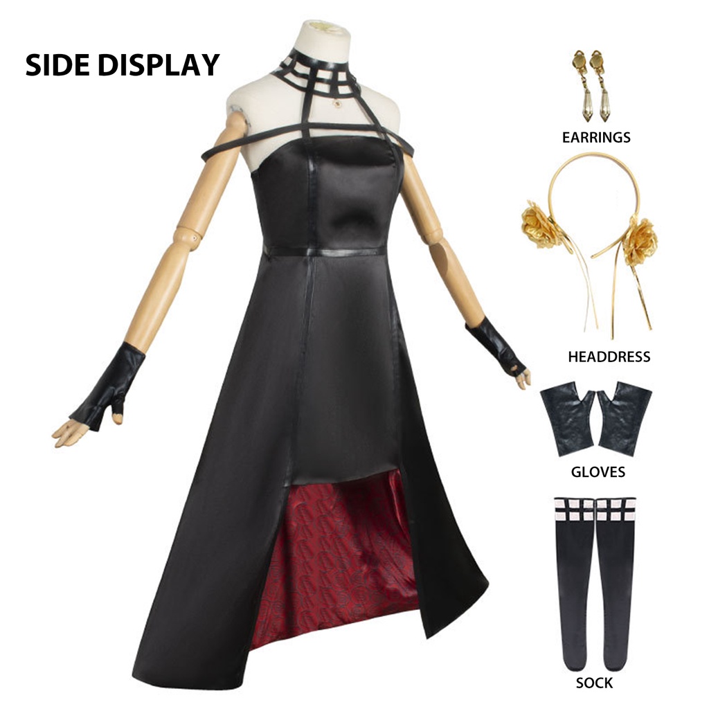 Yor Forger Cosplay Costumes, Spy Family Princess Bramble Black Uniform ...