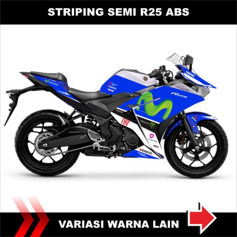 Yamaha R25 ABS STRIPING/ R25 STICKER DECAL | Shopee Malaysia