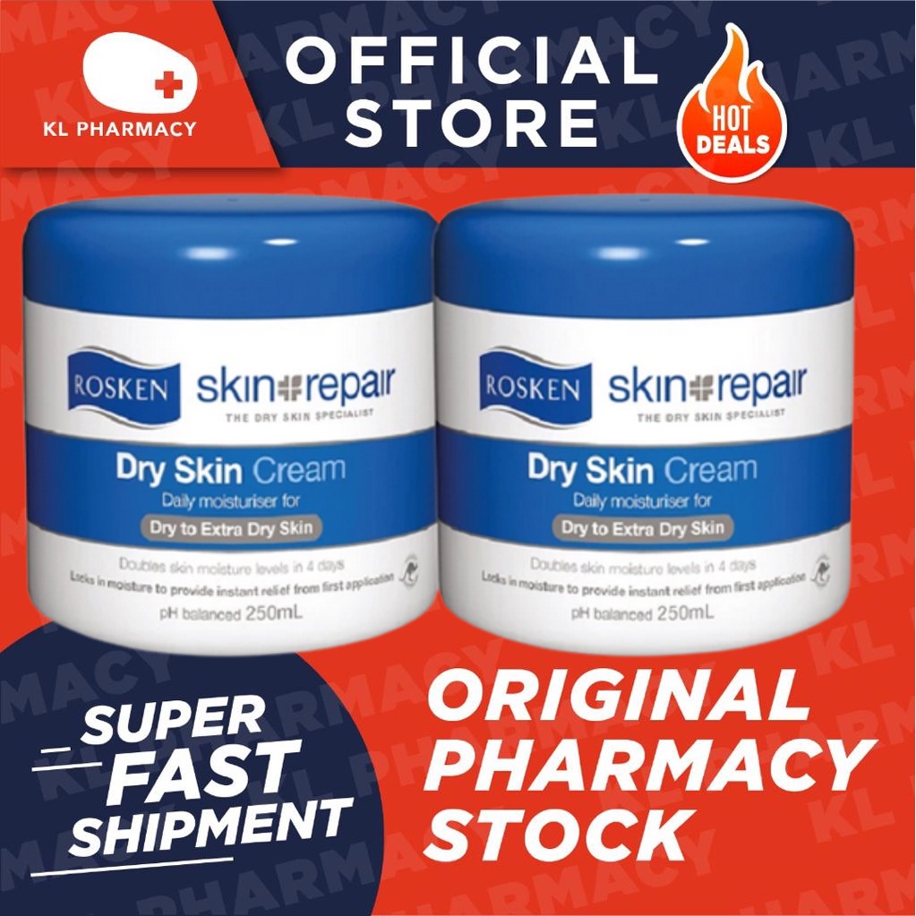 [KL PHARMACY] Rosken Skin Repair Dry Skin Cream 250ml x2/250ML | Shopee ...