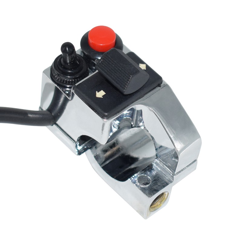 7/8" 22mm Aluminum Motorcycle ATV Dirt Push Button Horn Beam Winker ...