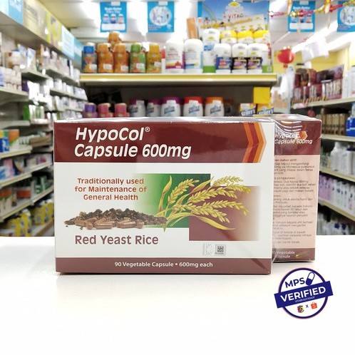 Hypocol Capsule 600mg (90s x 2 + 30s) vegetable capsule (Red Yeast Rice ...