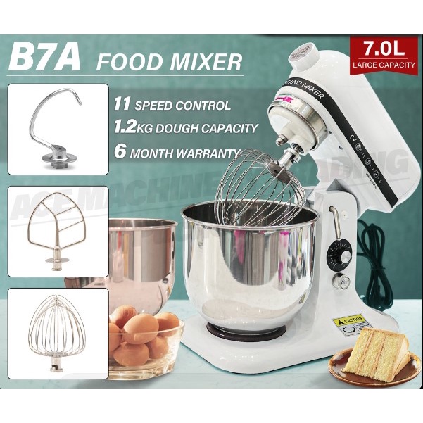 Golden Bull B7 Commercial Food Mixer Stand Mixer 7 Liter 1.2kg Dough 10 ...