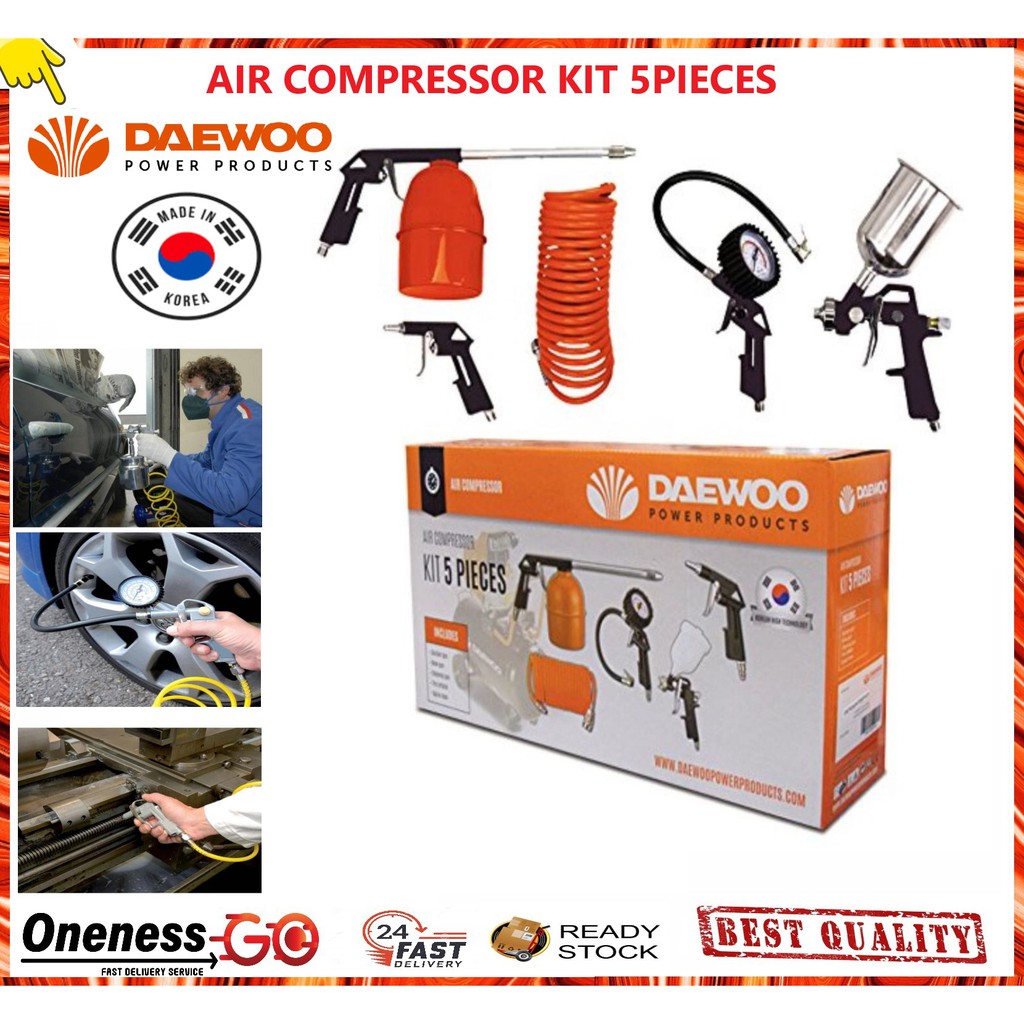 Shipping From KL SPECIAL OFFER 🔥🔥🔥🔥🔥DAEWOO Air Compressor Kit 5pcs ...
