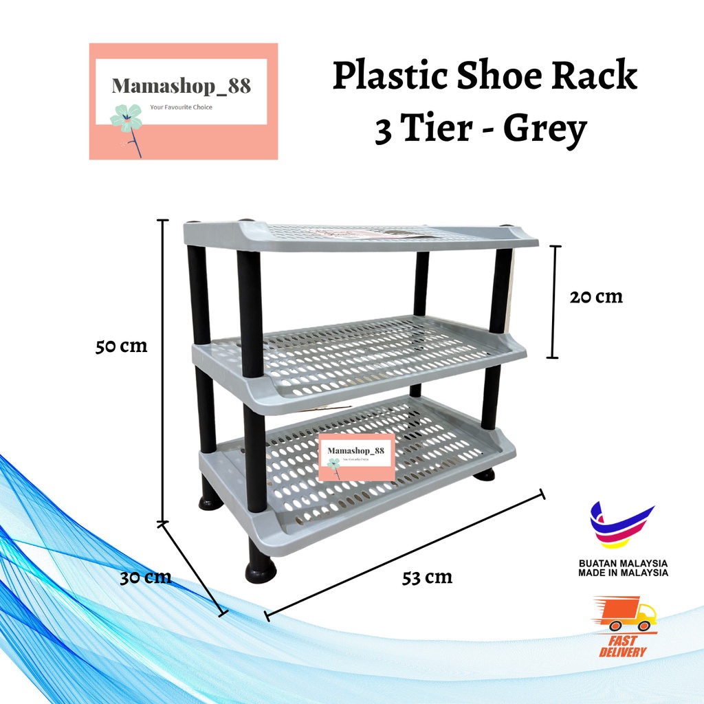 Rak Kasut / Shoe Rack High Quality / Plastic Shoe Rack / Plastic Rak ...