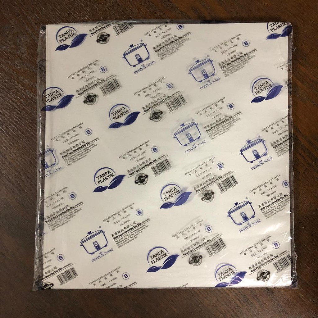 TAPAU - Plain Paper Wrap Periuk Nasi !! Tanpa Lapis minyak ! Kertas ...