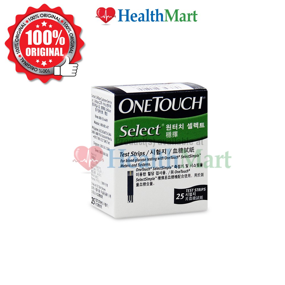 One Touch Select Test Strips 25's | Shopee Malaysia