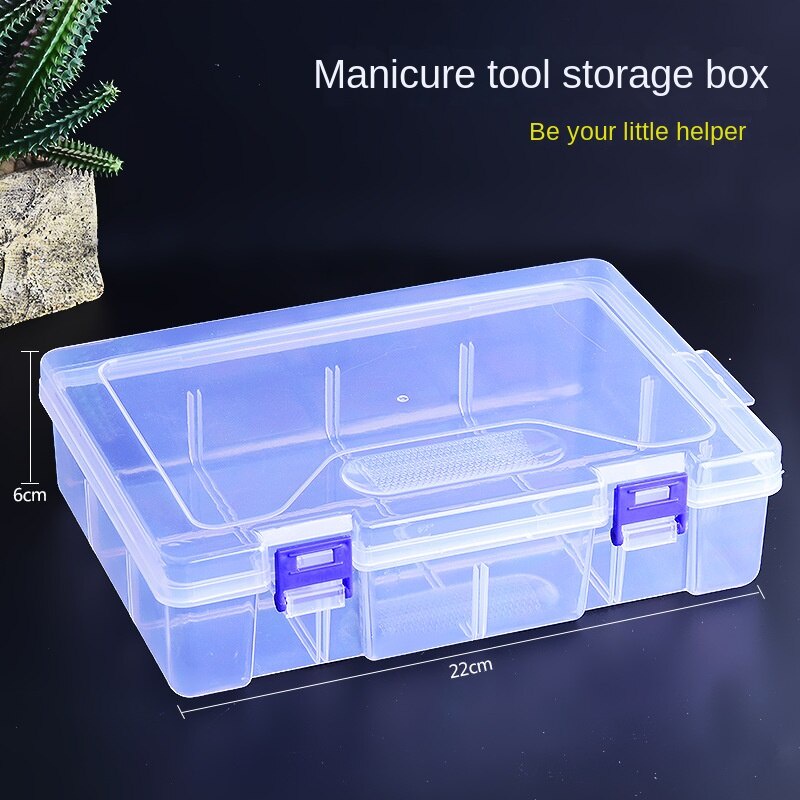 Nail tool rubbing box / rectangular transparent empty box / hardware ...
