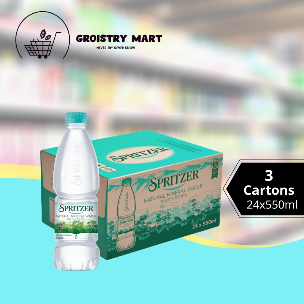 Spritzer Mineral Water 550ml ( 72 x 550ml ) 3 Cartons [Klang Valley & Seremban Delivery Only ...