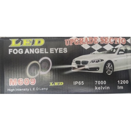 🔥READY STOCK🔥3200LM Car COB LED Angel Eyes Fog Light WITH Ring Lens Projector 89mm | Shopee Malaysia