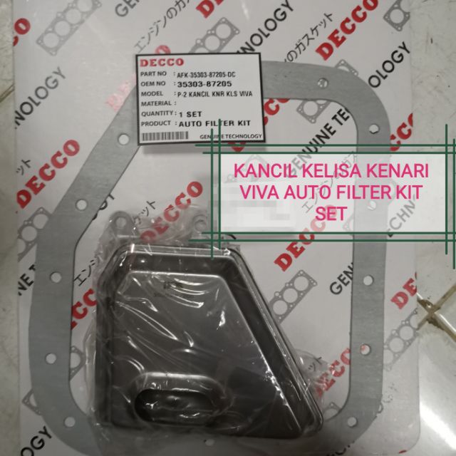 KANCIL KENARI KELISA VIVA ATF AUTO FILTER KIT SET WITH GASKET | Shopee ...