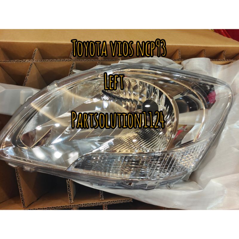 TOYOTA ORIGINAL VIOS HEADLAMP LAMPU DEPAN CLEAR CHROME NCP93 KOSONG ...