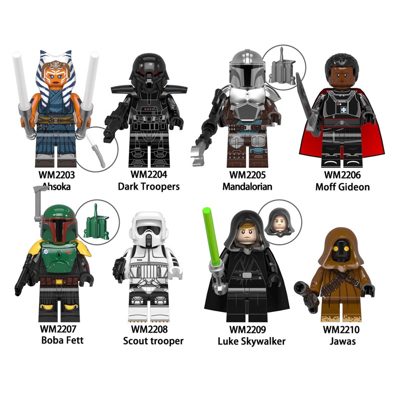 Mini Mandalorian Figures Ahsoka Jawas Building Block Toys Gift | Shopee ...