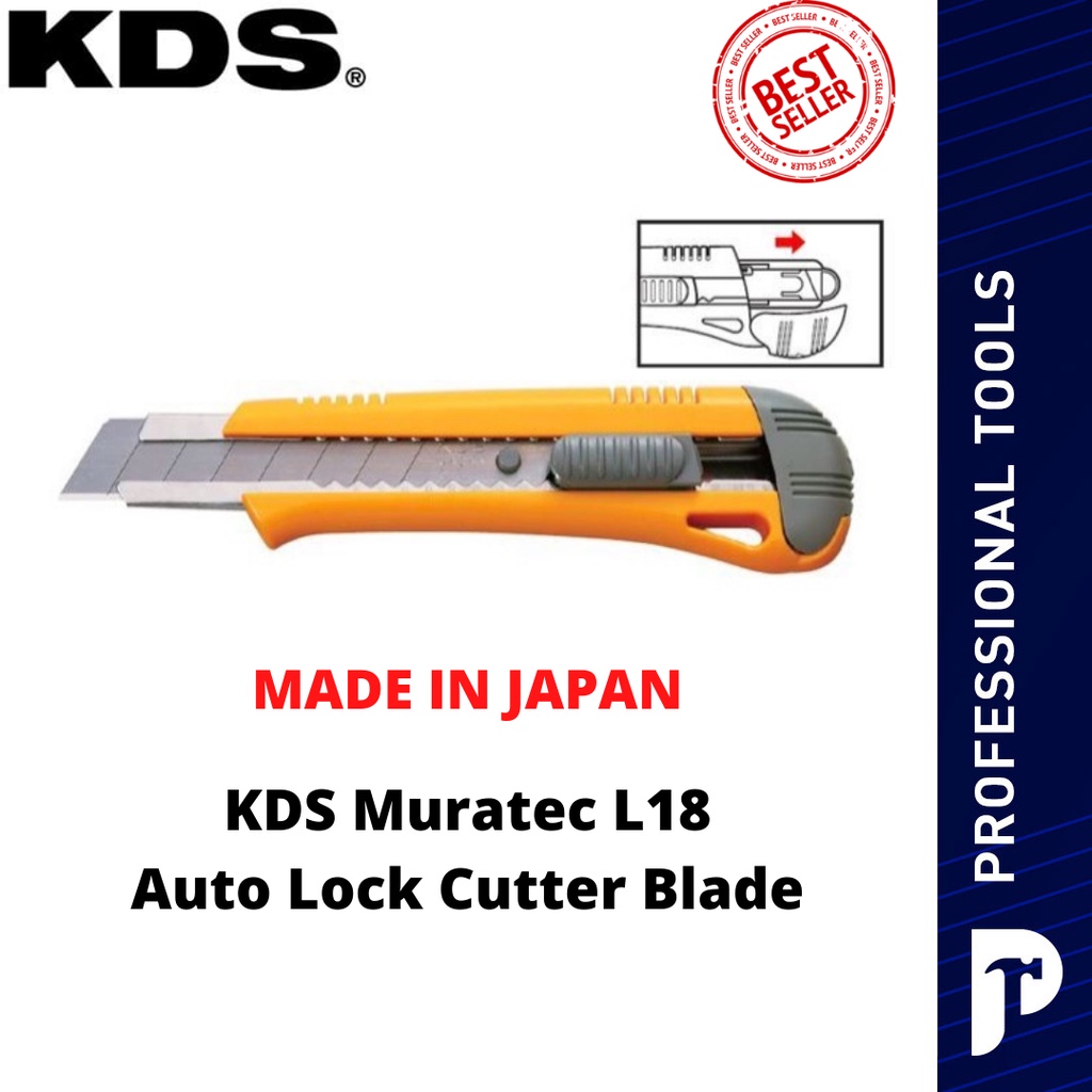 KDS Cutter Knife L18 Auto Lock [Heavy Duty] MADE IN JAPAN | Shopee Malaysia