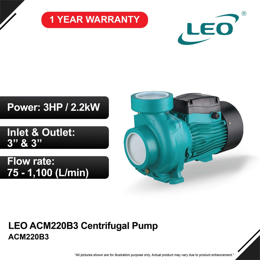 LEO ACM220B3 HIGH FLOW CENTRIFUGAL PUMP (2.2kW/3HP) | Shopee Malaysia