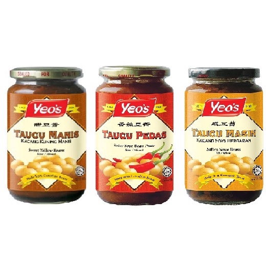 Yeo's Taucu Manis / Pedas / Masin Kacang Kuning Soya 250G | Shopee Malaysia