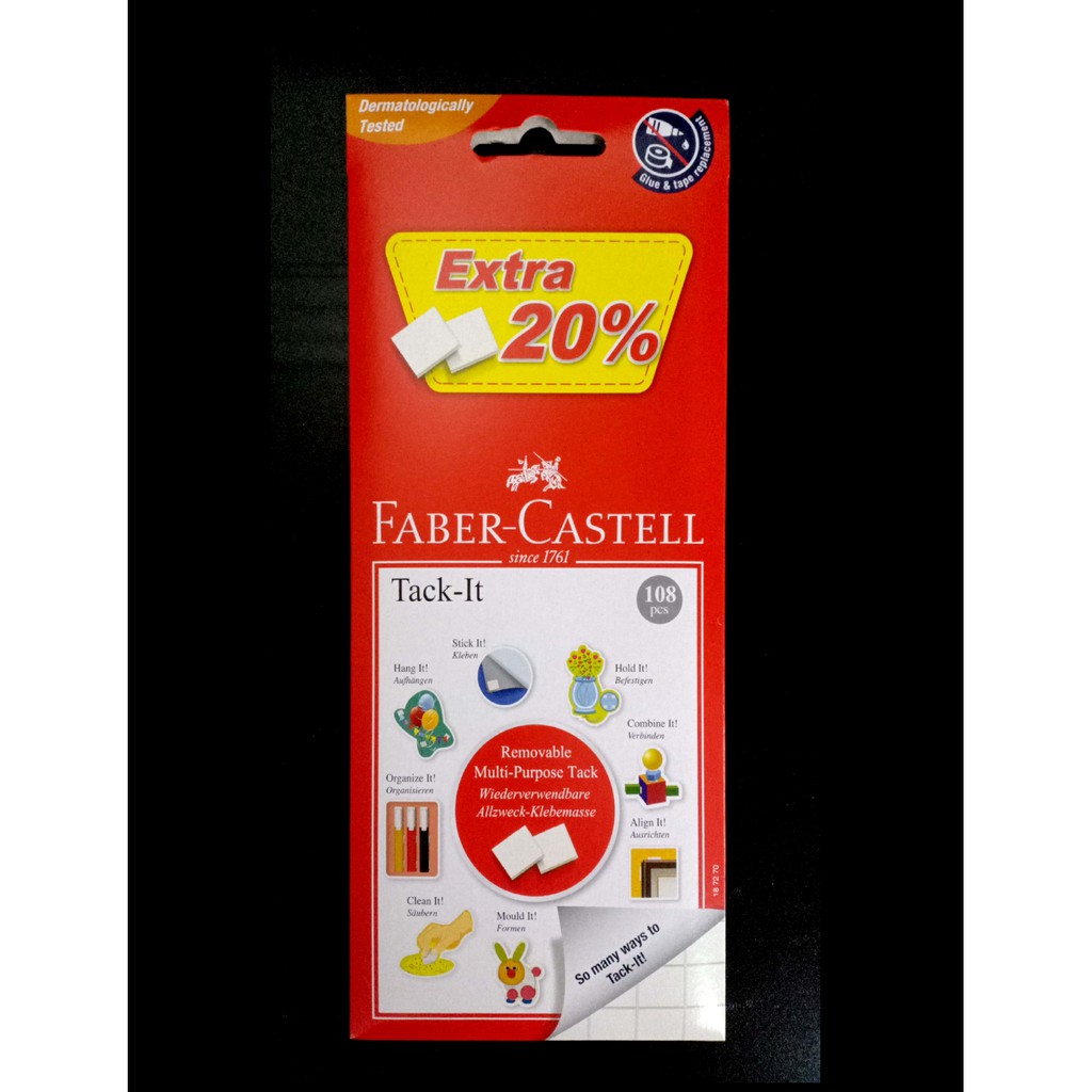FABER CASTELL TACK-IT (108 PCS / 120 PCS) | Shopee Malaysia